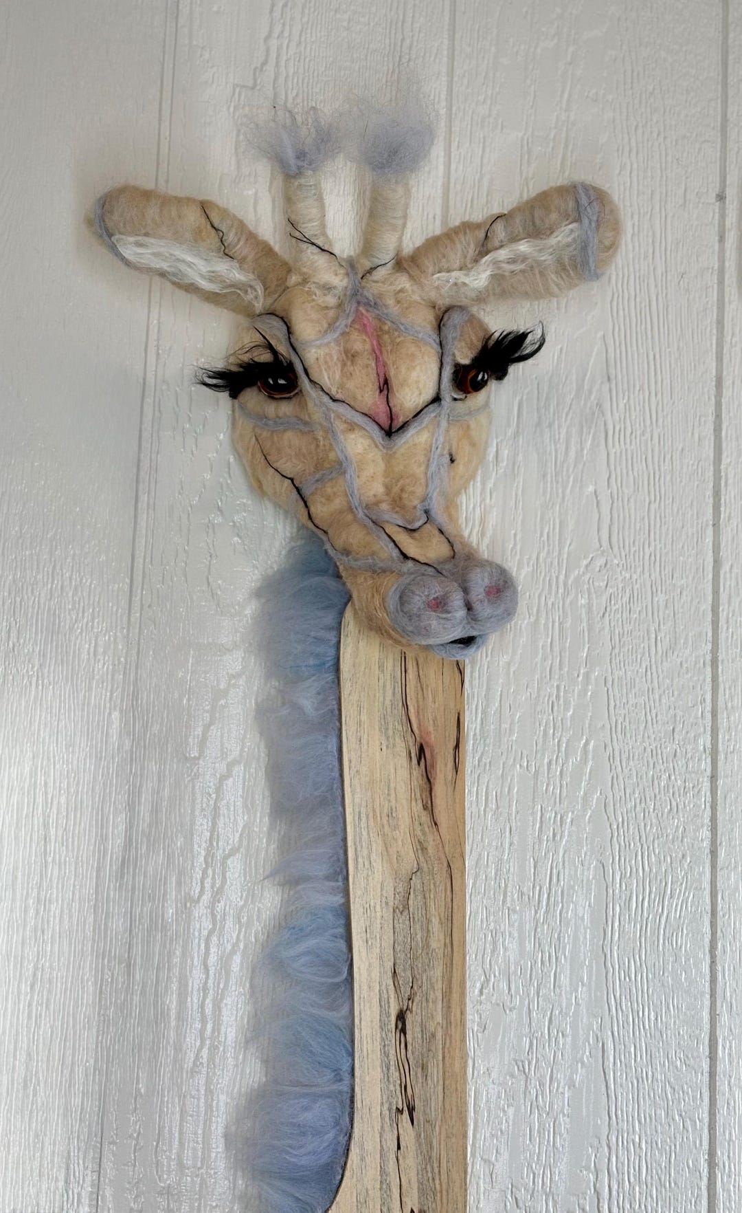 Giraffe Wall Sculpture, Felt Giraffe, Needle Felted Animal, Safari ...