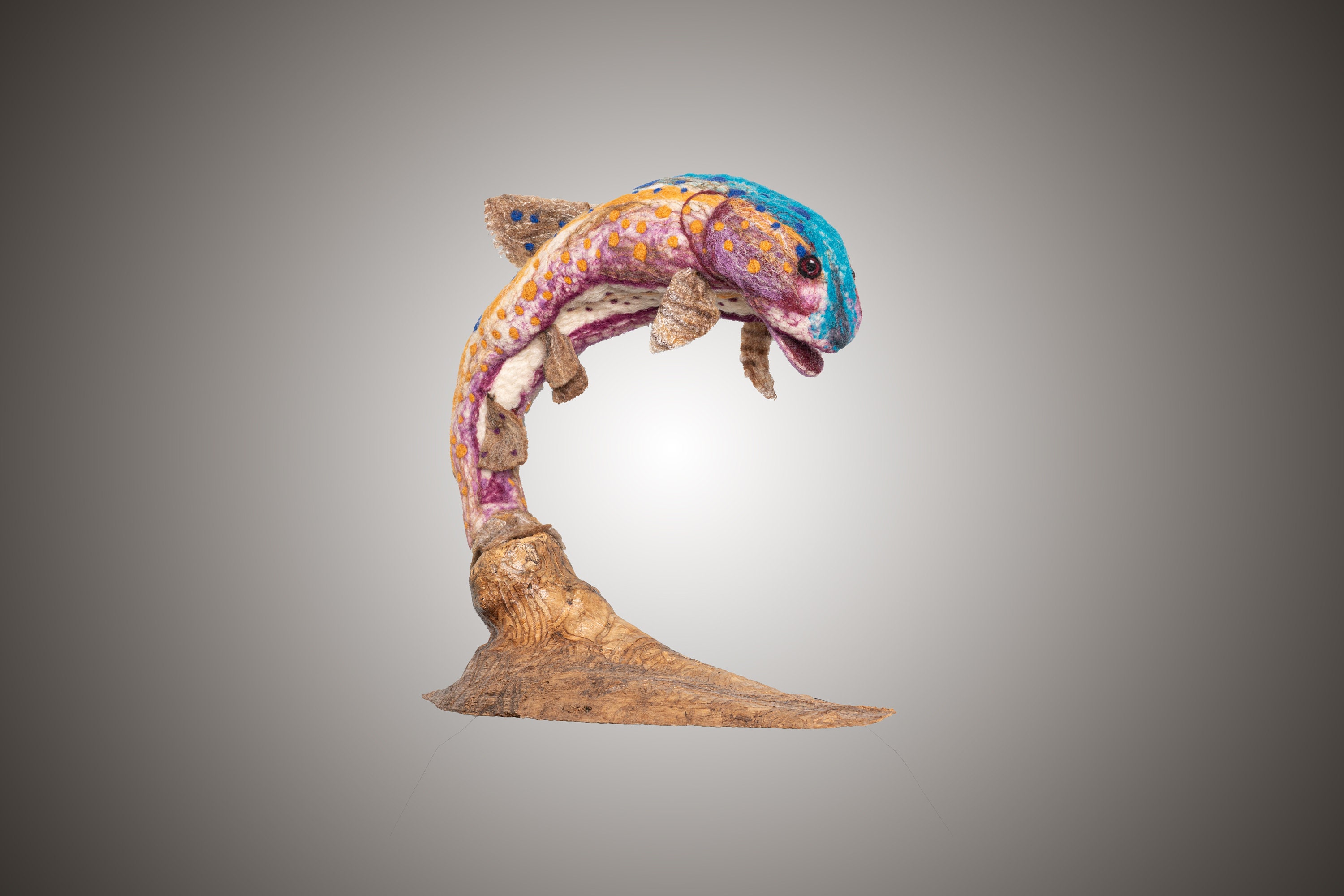 Needle Felted Rainbow Trout Sculpture, Handmade Faux Taxidermy - Etsy