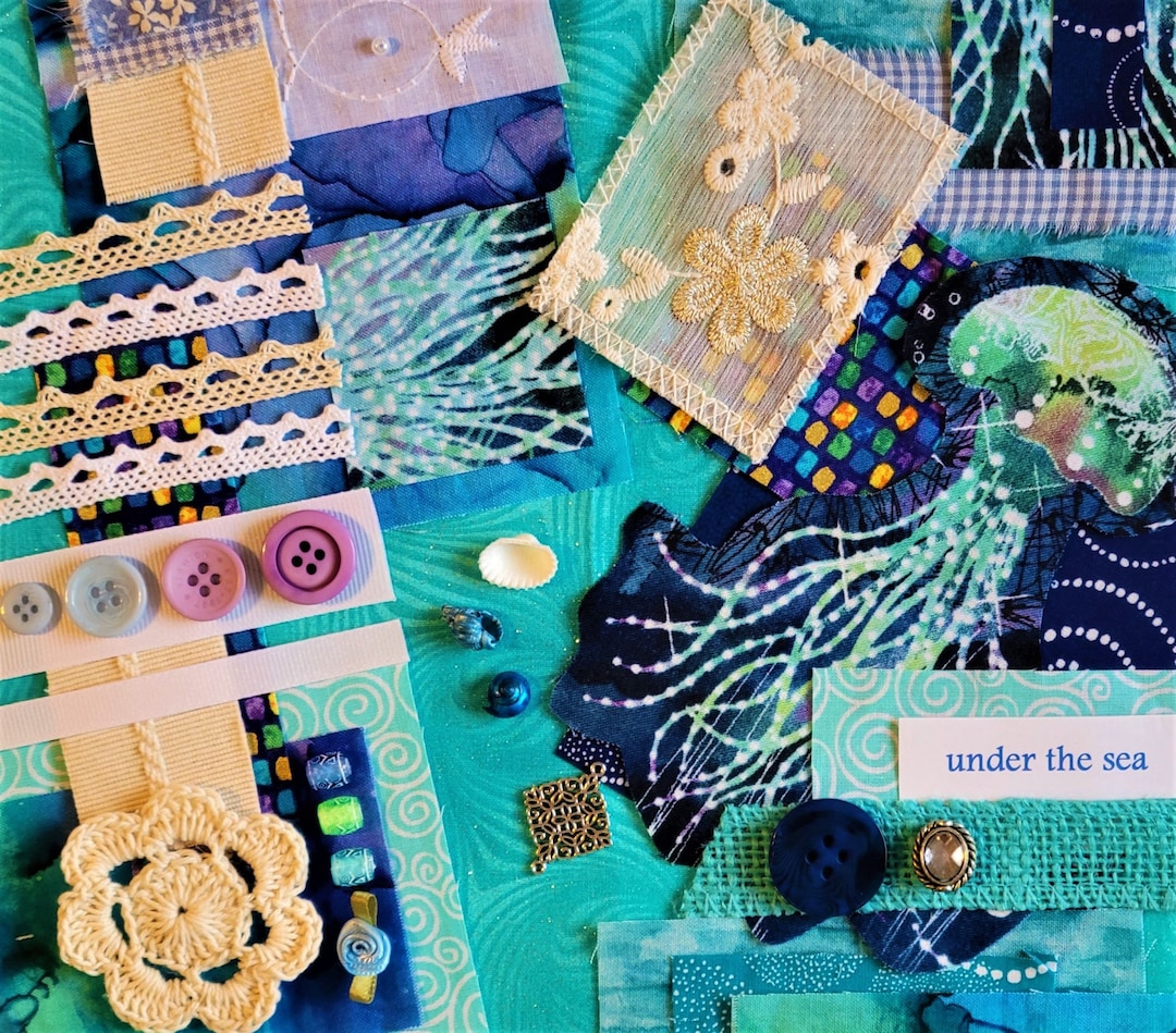 Under the Sea Large Slow Stitch Kit - Mindful Stitching, Handstitching ...