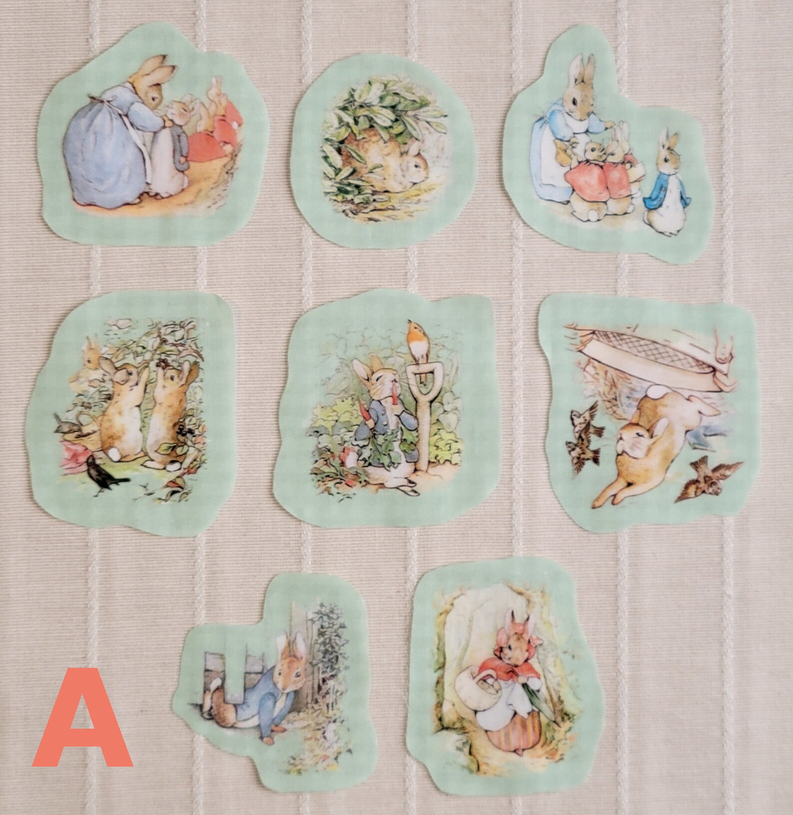 Beatrix Potter Large Fabric Collage Kit / Slow Stitch Kit - Mindful ...