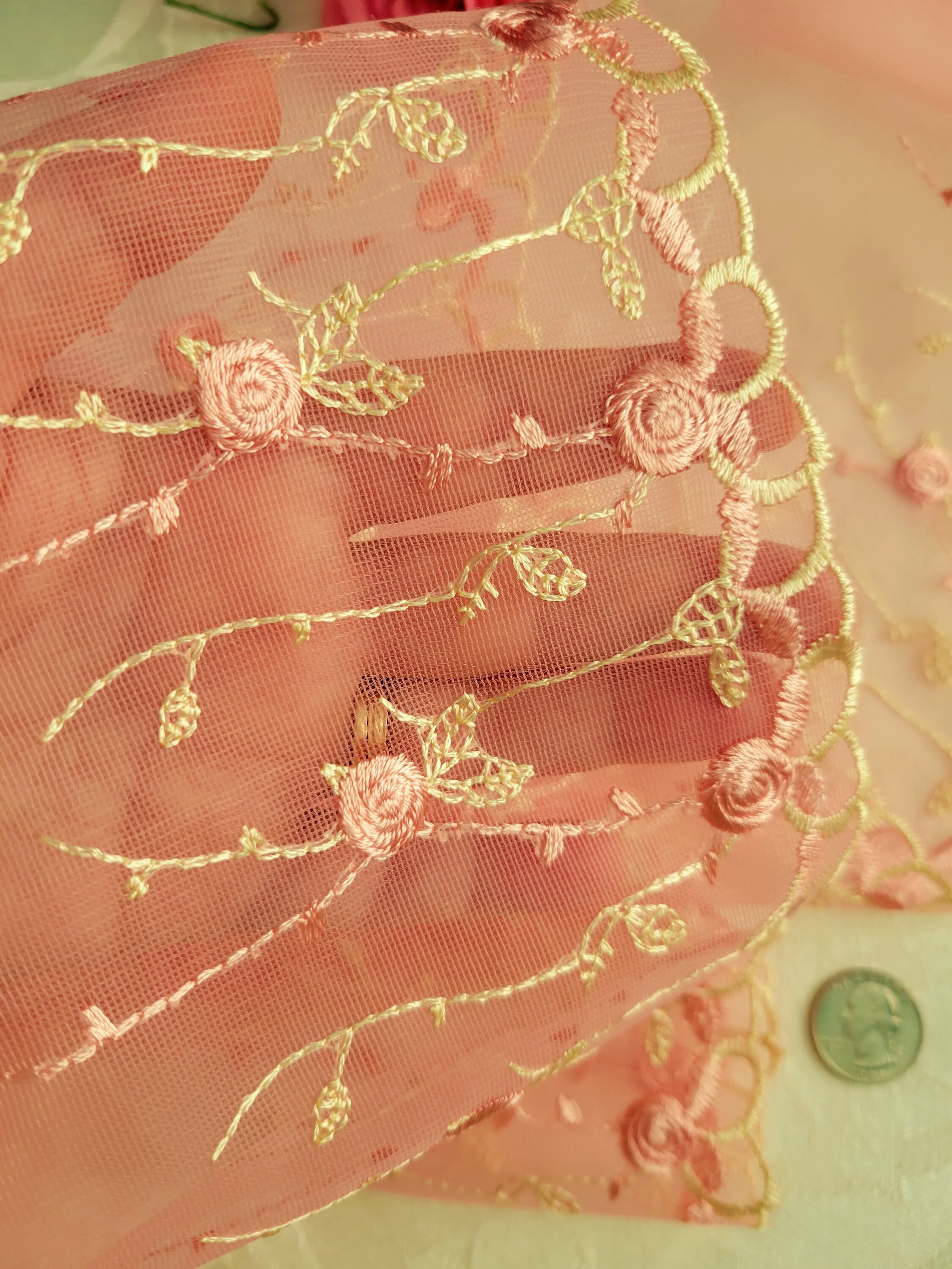 Pink Trim 3.99 per Yard. Beautiful 8 Wide Soft Net With Pink ...