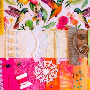 Tropical Hummingbirds Large Slow Stitch Kit - Mindful Stitching ...