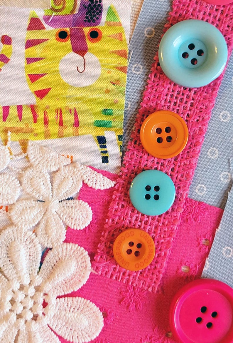 Kittens/cats Extra Large Slow Stitch Kit Mindful Stitching ...