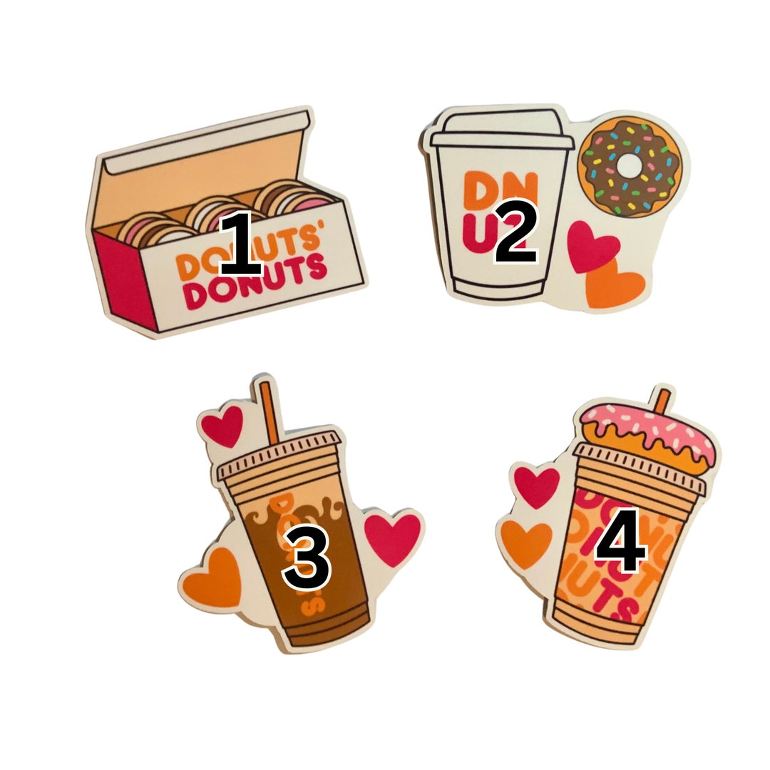 Dunkin Inspired Coffees, Coffee Stickers, Watercolor Stickers, Vinyl ...
