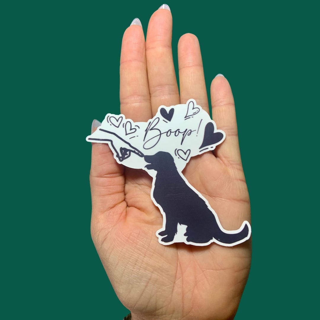 Boop! Sticker, Vinyl Sticker, Water Resistant, Pet Sticker, Water ...