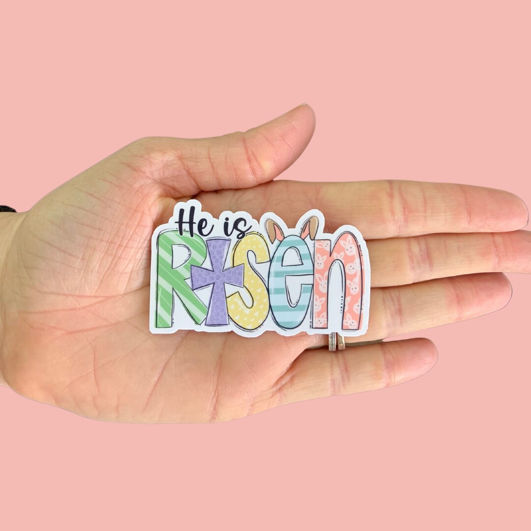 He is Risen Vinyl Sticker, Laptop, Macbook, Notebook, Easter Sticker - Etsy