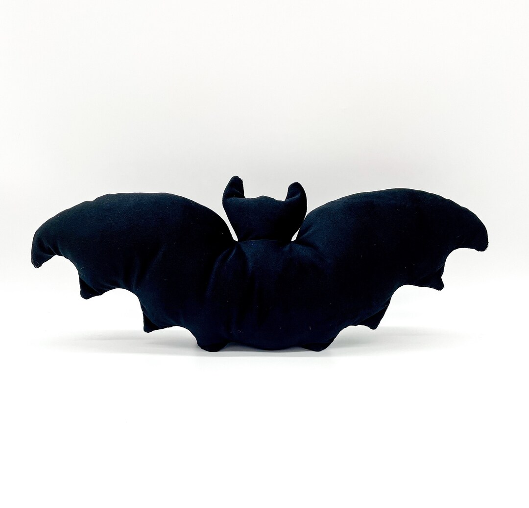 Black Velvet Bat Cushion Gothic Throw Pillow Halloween - Etsy
