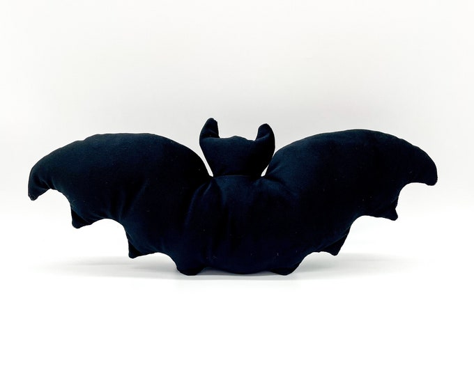 Black Velvet Bat Cushion Gothic Throw Pillow Halloween Pillow - Etsy