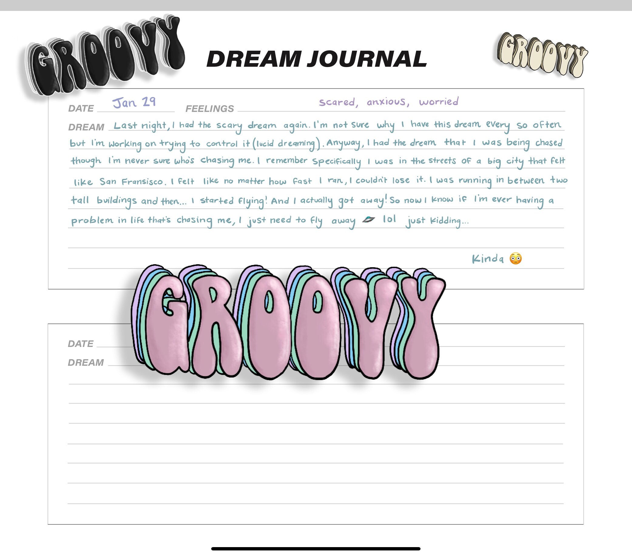 Groovy Digital and Printable Stickers for Your Journaling and Note Apps ...