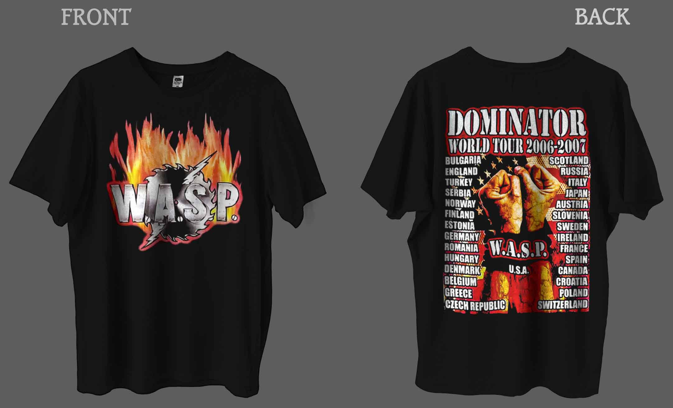New DTG Printed T-shirt WASP.- Dominator - World Tour 2022 T-Shirt