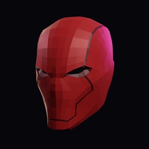 Red Hood Helmet Pepakura Foam Templates - Etsy