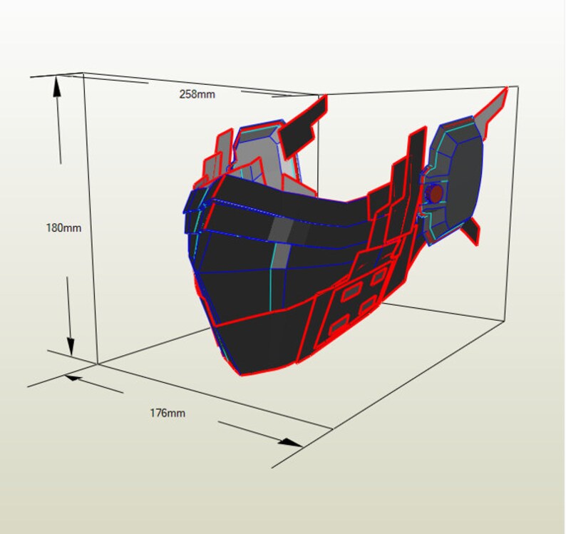 Shinso Mask Pepakura Templates My Hero - Etsy