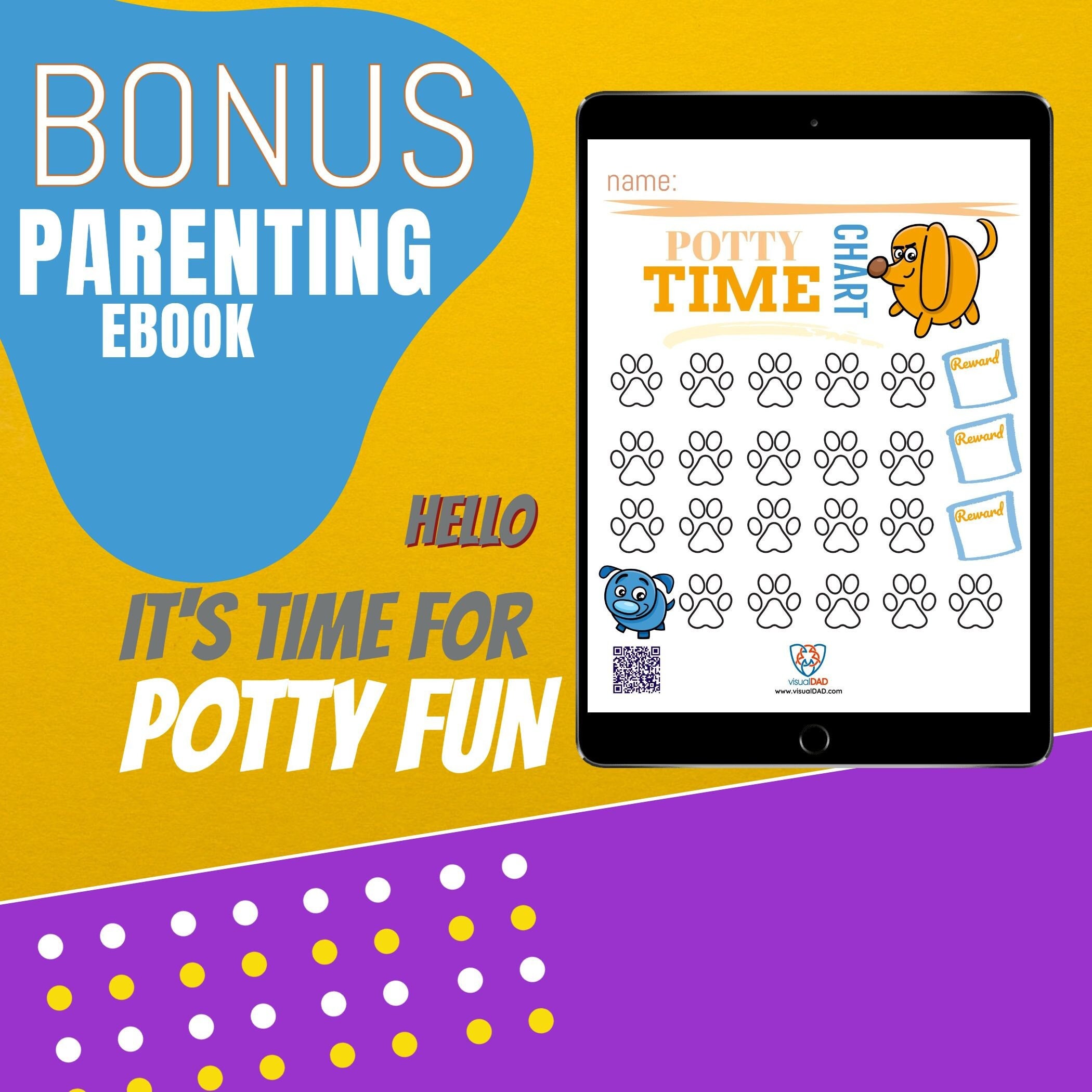 Printable Reward Chart With Dog Character, Doggy Sticker Chart, Instant ...