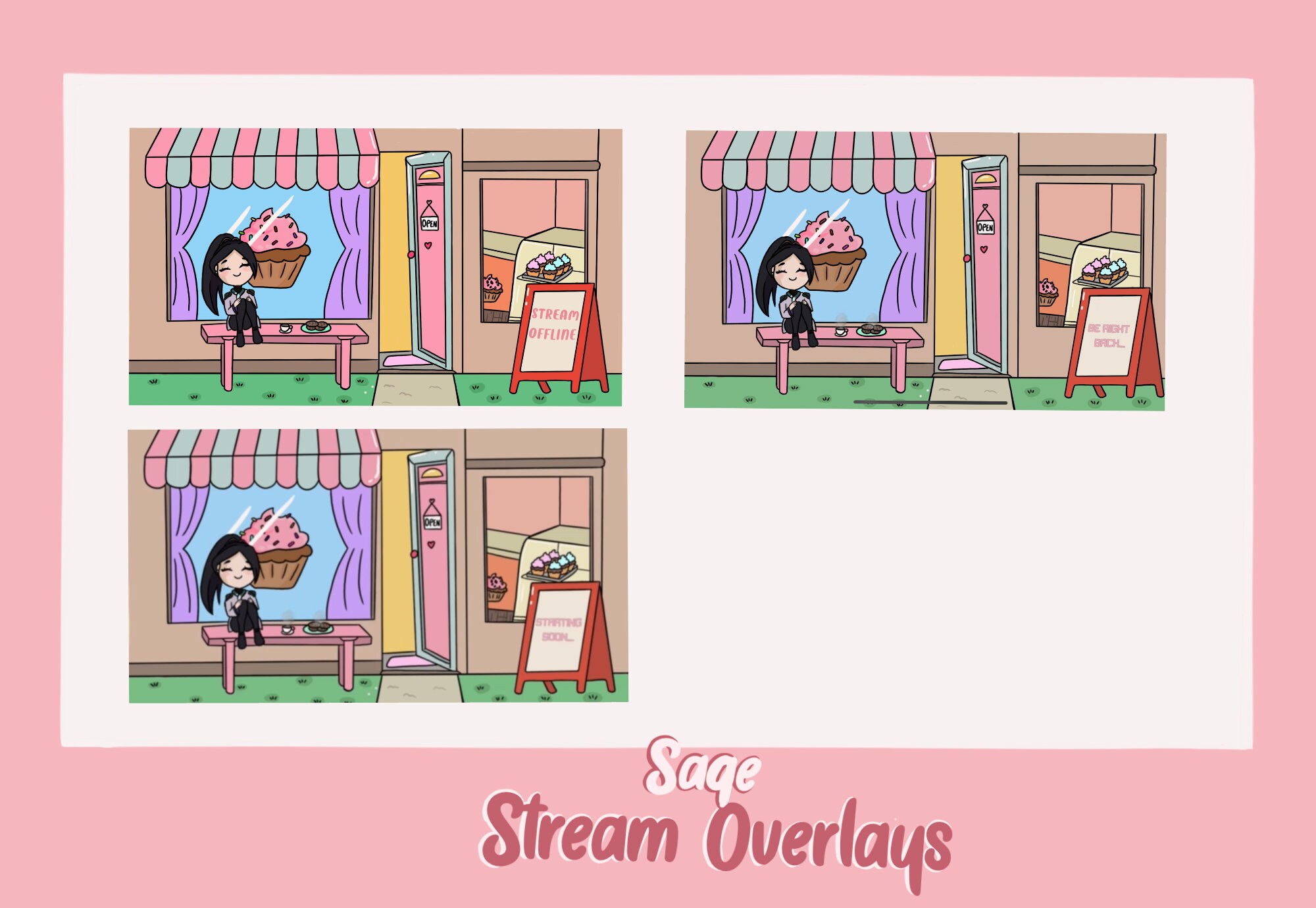 Sage Stream Overlay / Be Right Back / Starting Soon/ Offline | Etsy