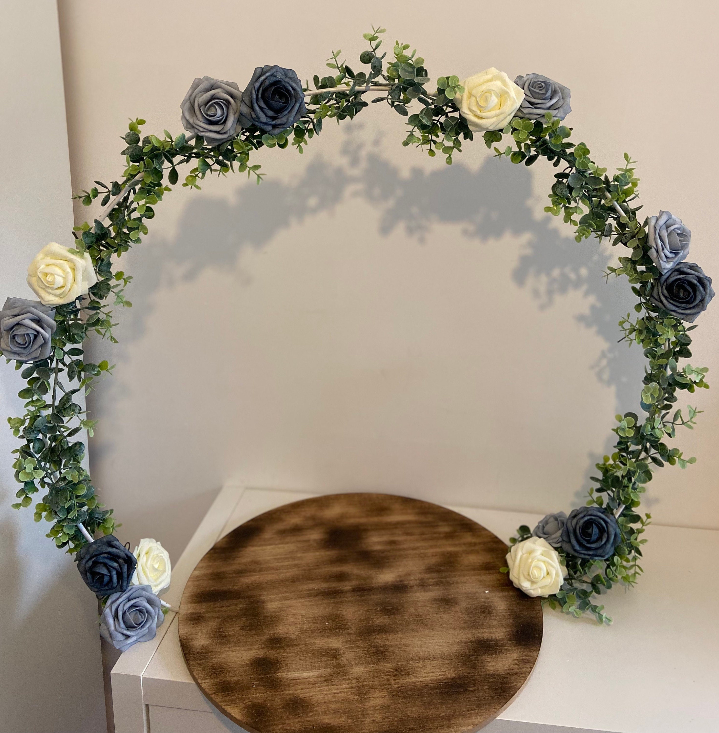 Rustic Effect Wooden Cake Hoop and Stand Floral Hoop Wedding - Etsy UK