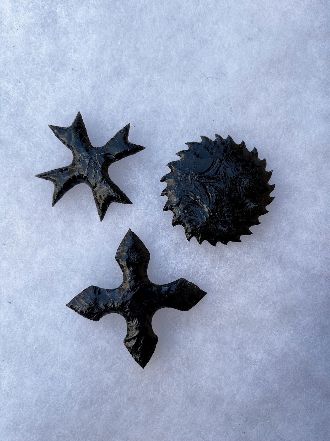 Obsidian Ninja Stars 3-pack - Etsy