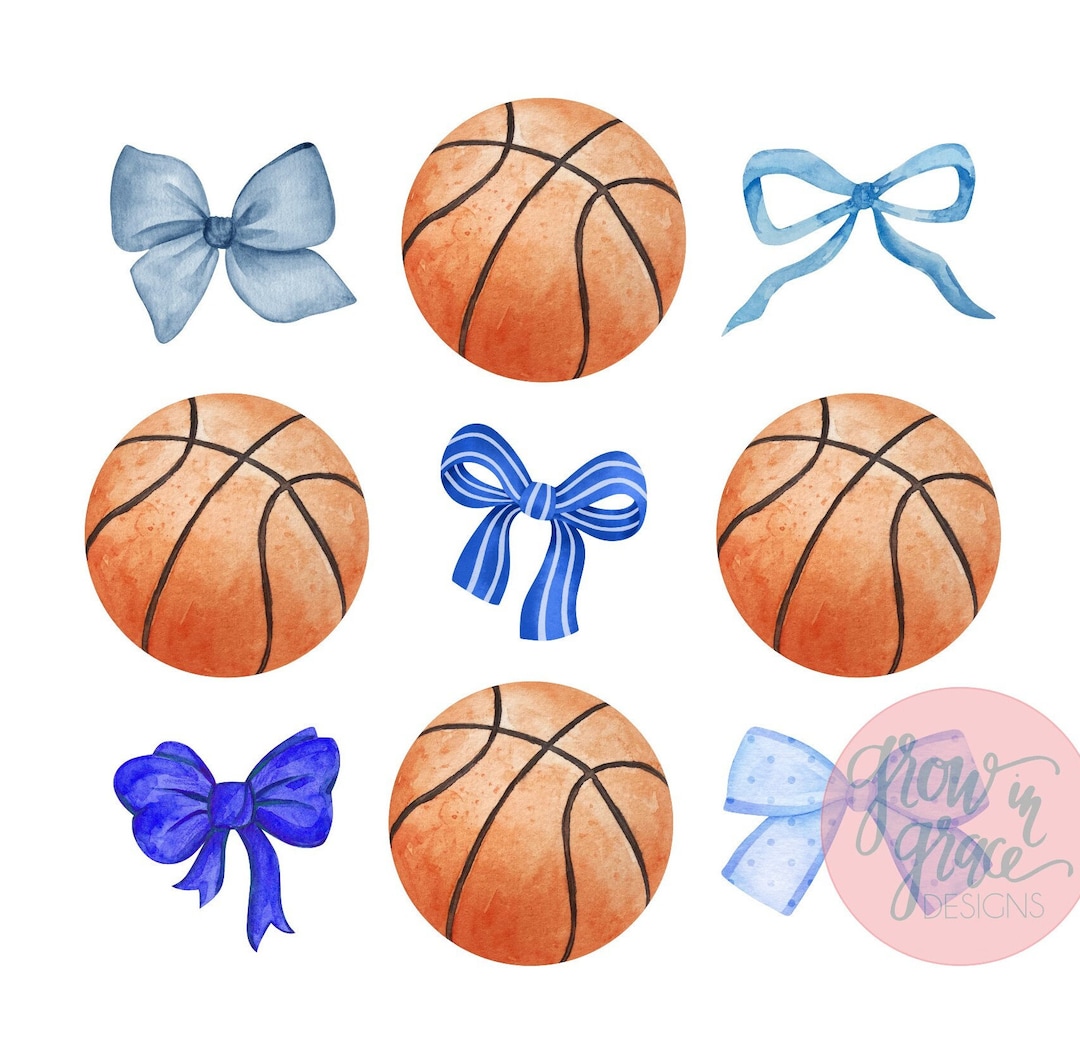 Basketball Coquette Bow Preppy Digital Download - Etsy