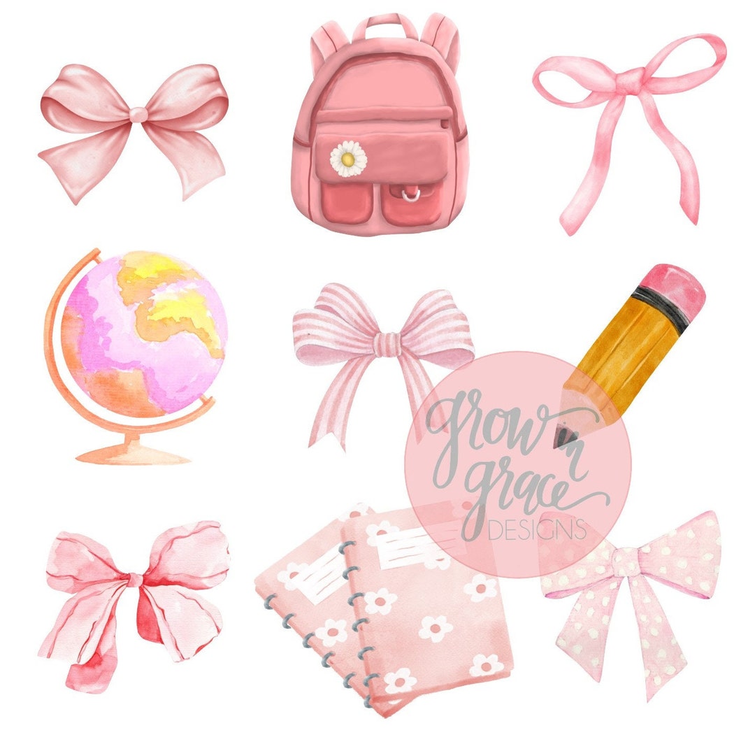 School Coquette Bow Back to School Teacher Digital Download - Etsy