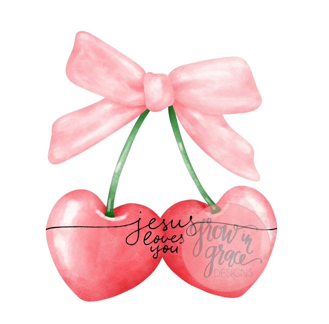 Jesus Loves You Cherry Preppy Digital Download - Etsy