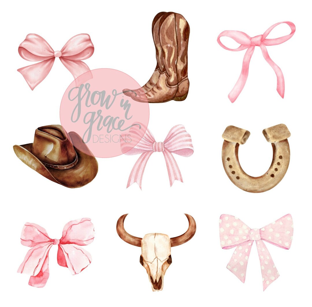 Cowgirl Country Coquette Bow Digital Download - Etsy