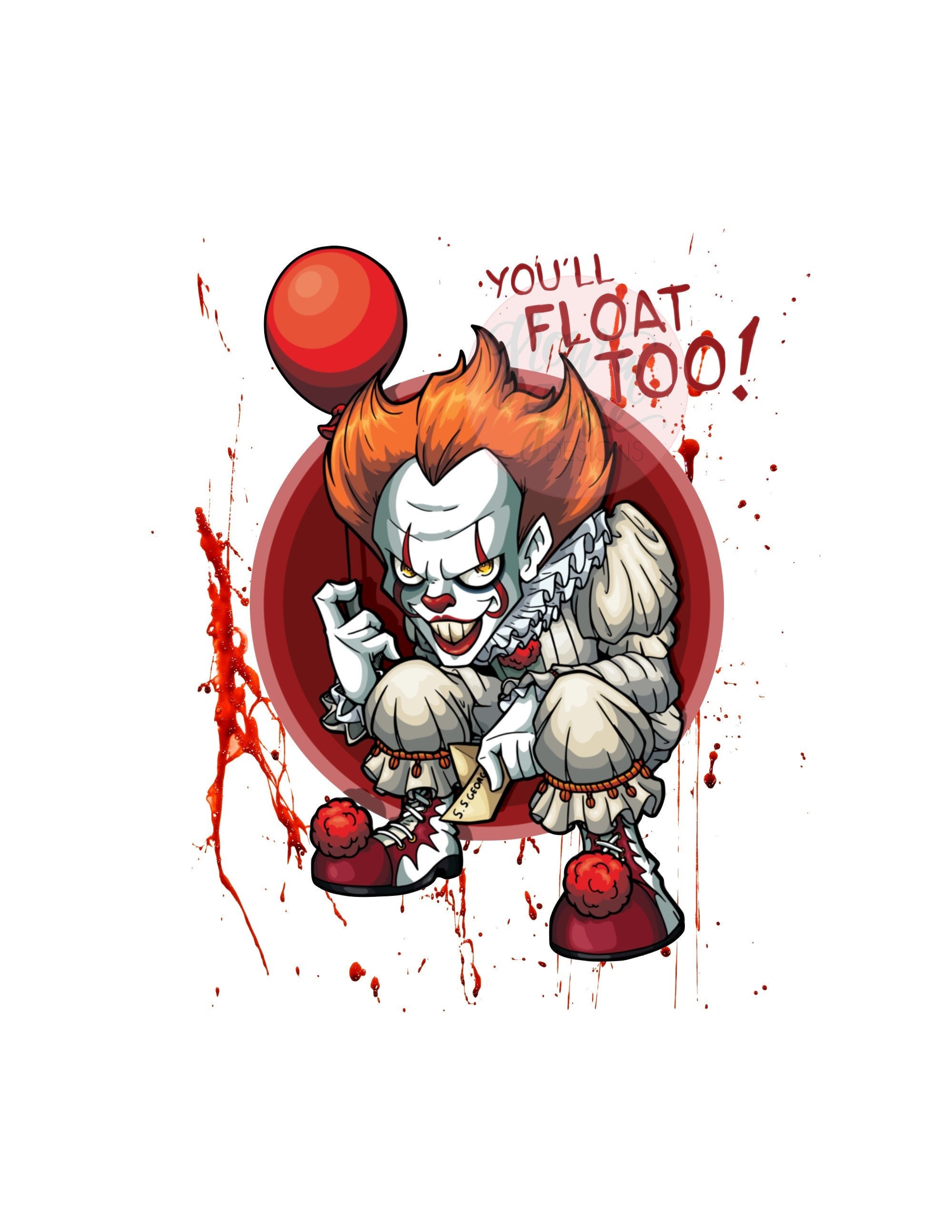 You'll Float Too Halloween Horror Movie PNG Sublimation Digital ...