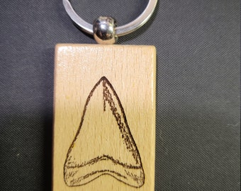 Shark Tooth Keychain | Etsy