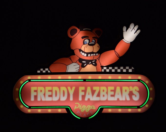 Freddy Fazbear's LED Neon Sign From the Movie and the Game 5 Nights at ...