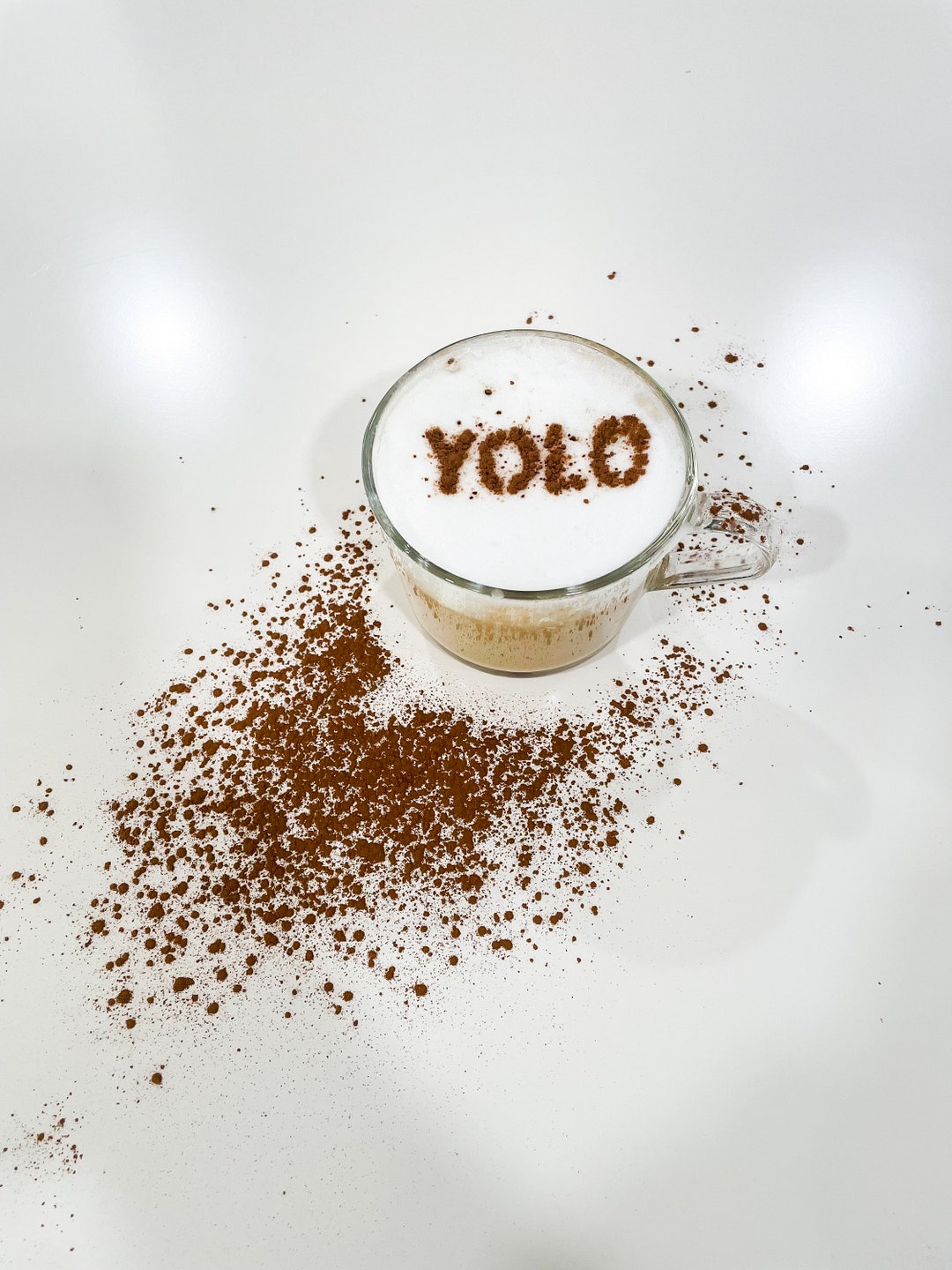 YOLO Coffee Stencil; Also Great for Hot Chocolate; Cocktails - Etsy
