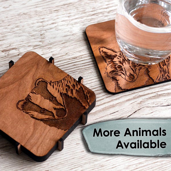 Animal Coasters - Etsy