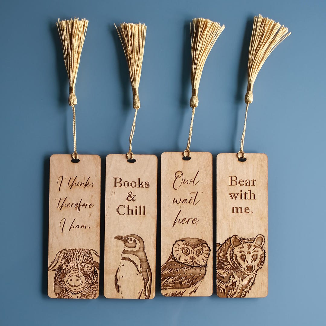 Wooden Bookmark | Funny Animal Bookmarks | Gifts for Book Lovers | Book ...