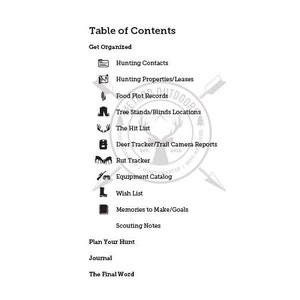 Printable Deer Hunting Journal - Hunting Log Book, Whitetail Hunting ...