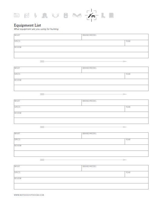 Printable Deer Hunting Journal - Hunting Log Book, Whitetail Hunting ...