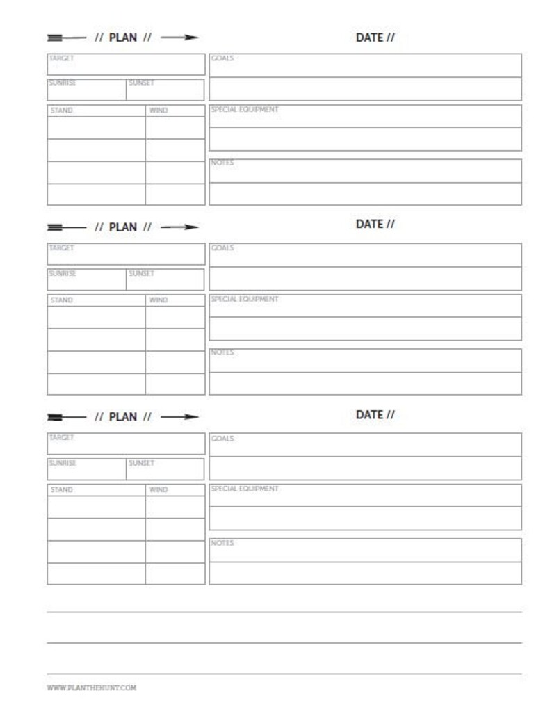 Printable Deer Hunting Journal - Hunting Log Book, Whitetail Hunting ...