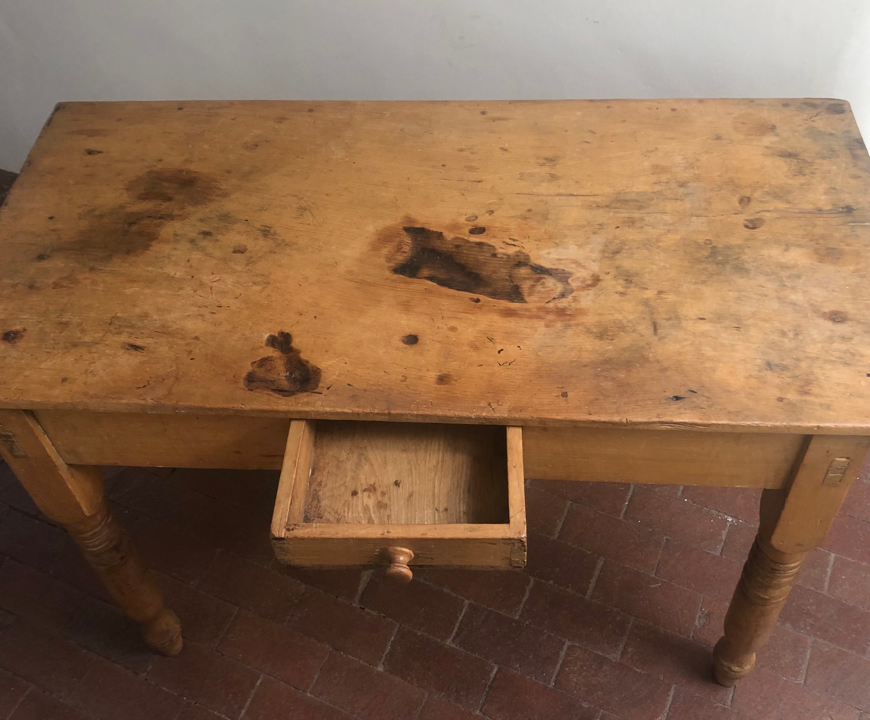 Antique Mexican Sabino Wood Single Board Table - Etsy