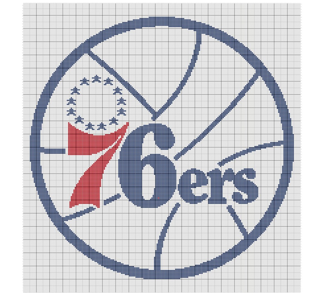 Philadelphia Sixers Single Crochet Graphgan / Pattern With - Etsy