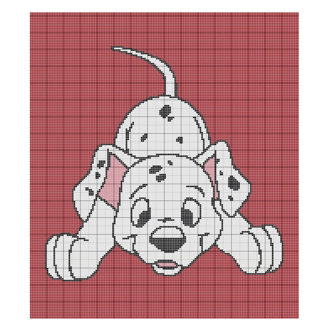 Dalmatian Graphgan / Single Crochet Blanket Pattern With - Etsy