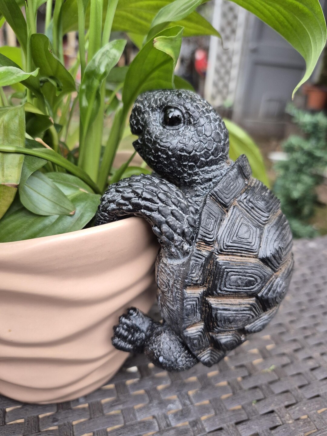 Tortoise Plant Pot Hanger – Resin Garden Ornament for Planters - Etsy