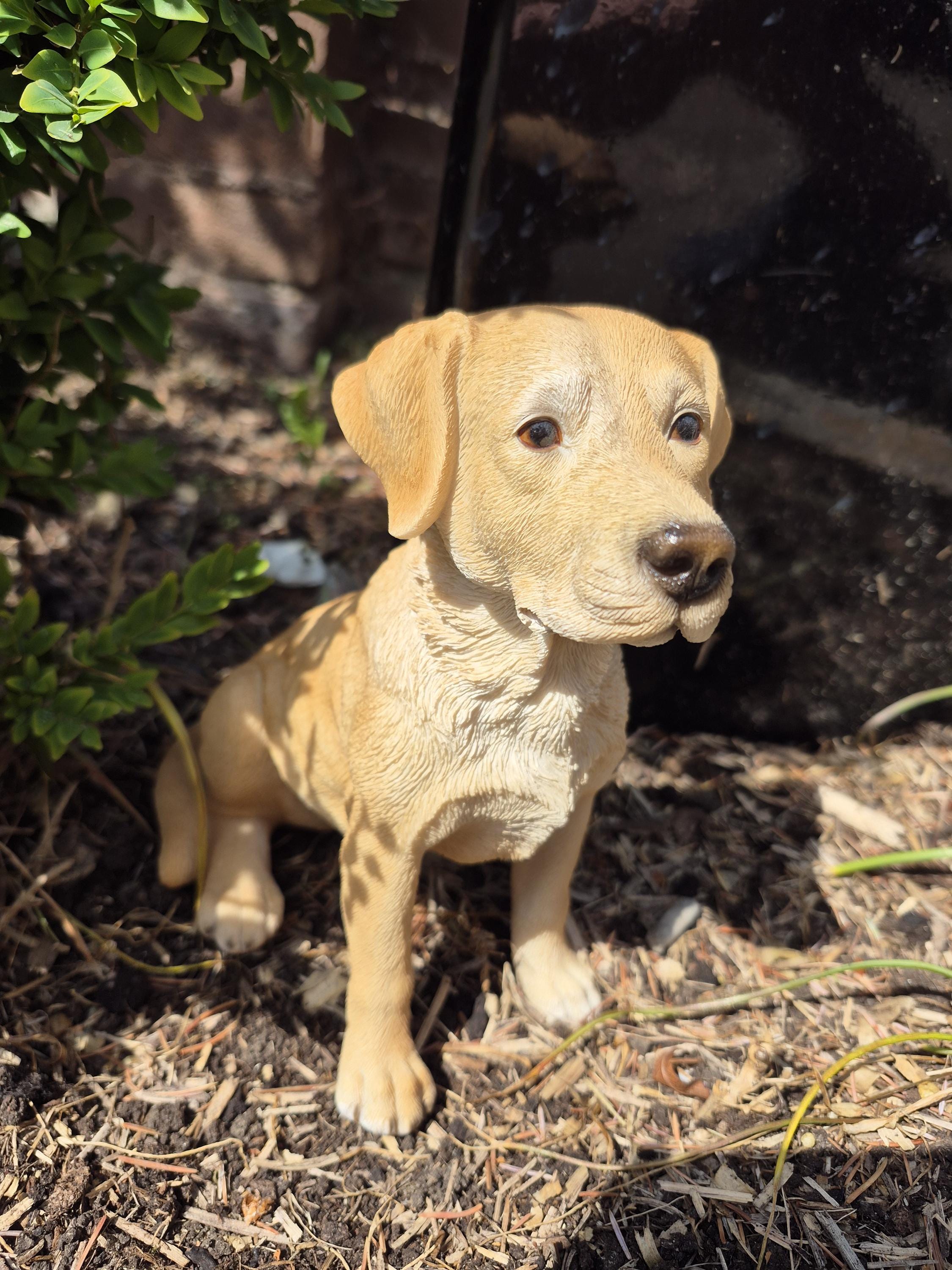 Golden Labrador Figurine: Vivid Arts Garden Decoration - Etsy UK