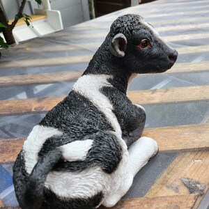 Laying Cow Calf Small Baby Garden Ornament Farm Animals Country Life ...