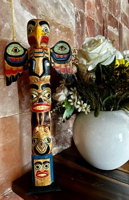 Totem Pole Wooden Decoration 0.41 Meters Totem Pole, Martial Pole ...