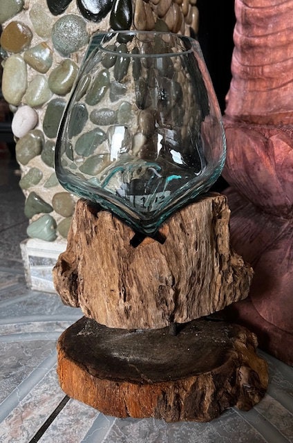 Root Wood Glass Vase Decorative Glass Flower Vase Liqva Vase - Etsy