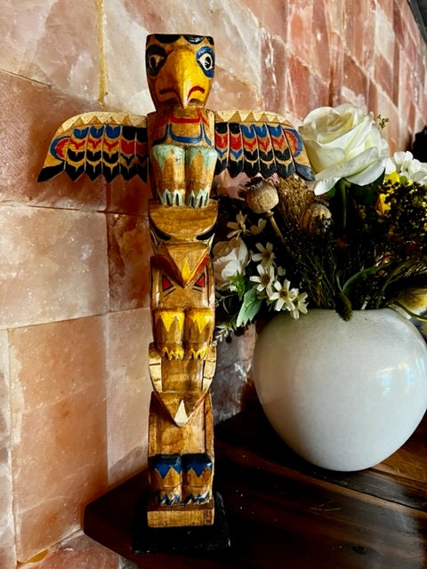 Totem Pole Wooden Decoration 0.41 Meters Totem Pole, Martial Pole ...