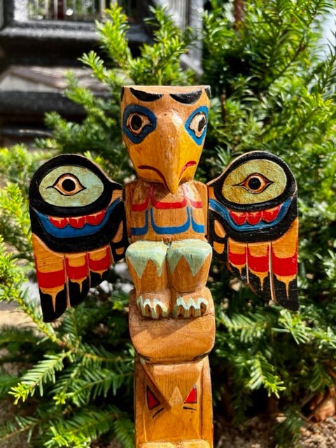 Totem Pole Wooden Decoration 0.41 Meters Totem Pole, Martial Pole ...