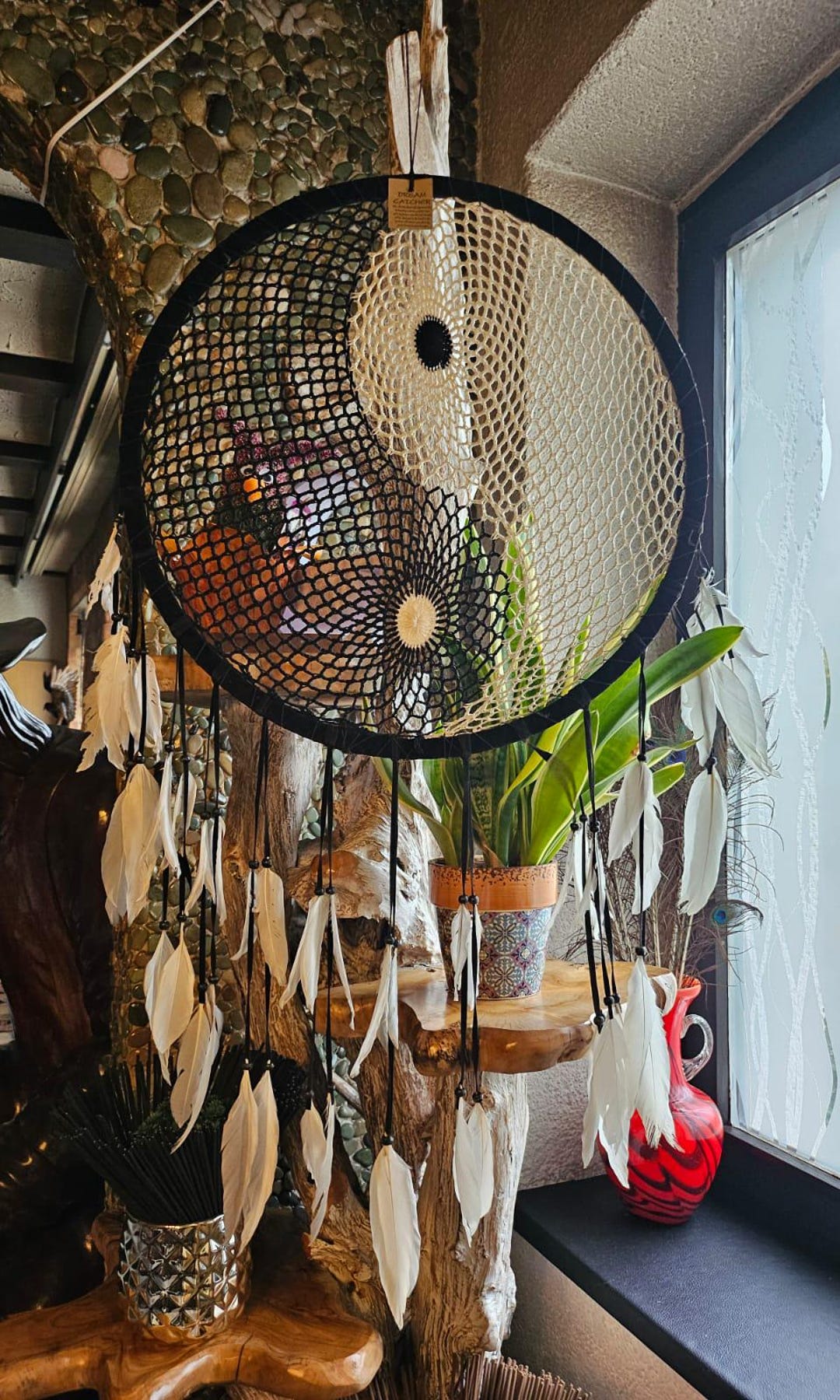 Dreamcatcher Yinga Yang Wall Decoration Length 89 Cm, Diameter 52 Cm ...