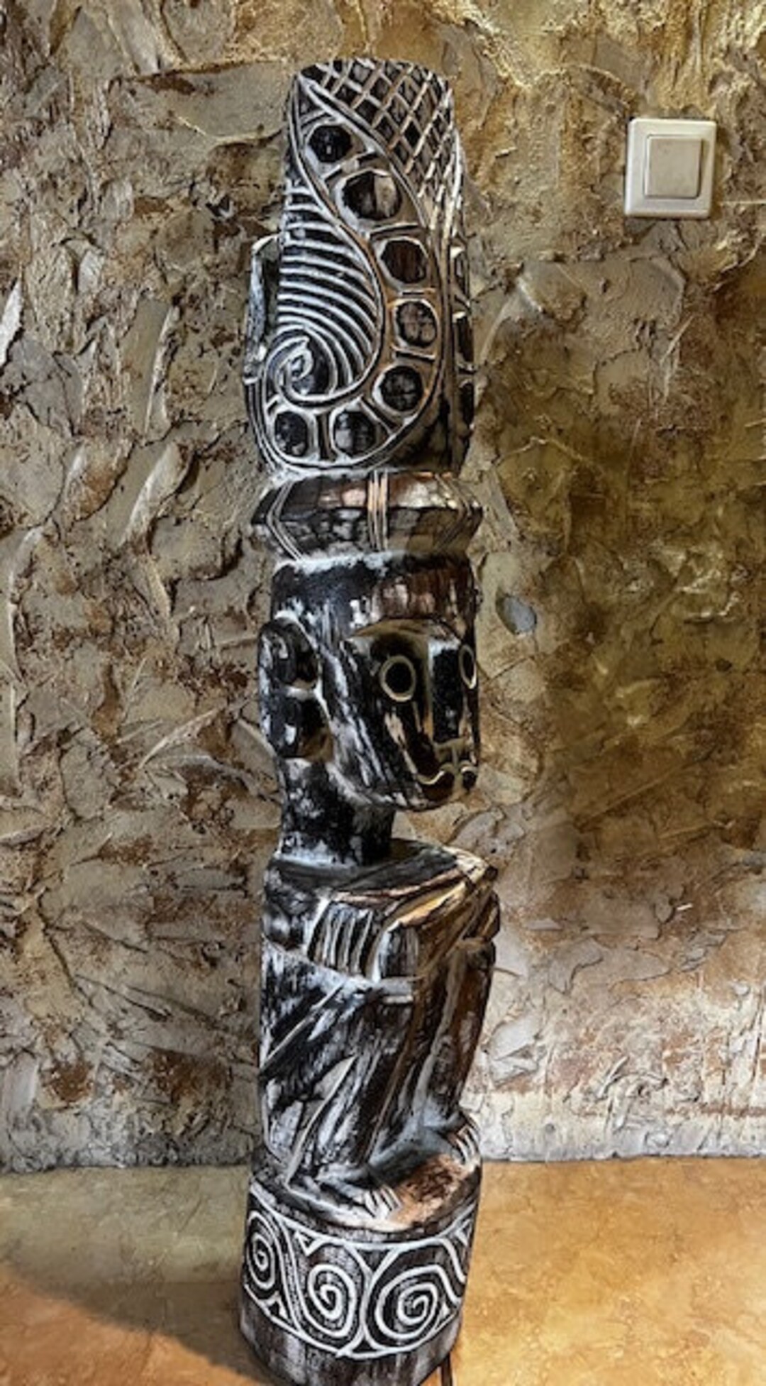 Totem Pole Wooden Totem Pole Wood, Torture Stake Height 1.00 Meters ...