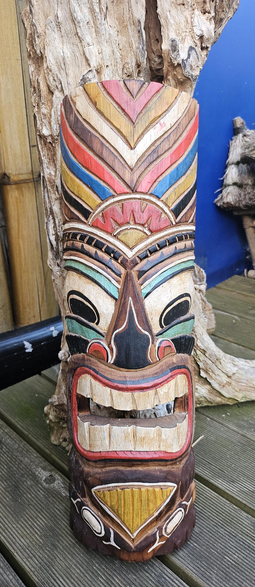 Totem Pole Wood 19.68 Inches Indian Decoration, Totem Pole Wood ...