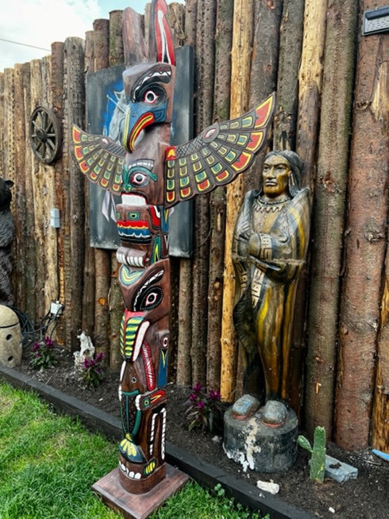 Totem Pole, Torture Pole Height 2.00 Meters Wood Decoration Totem Pole ...