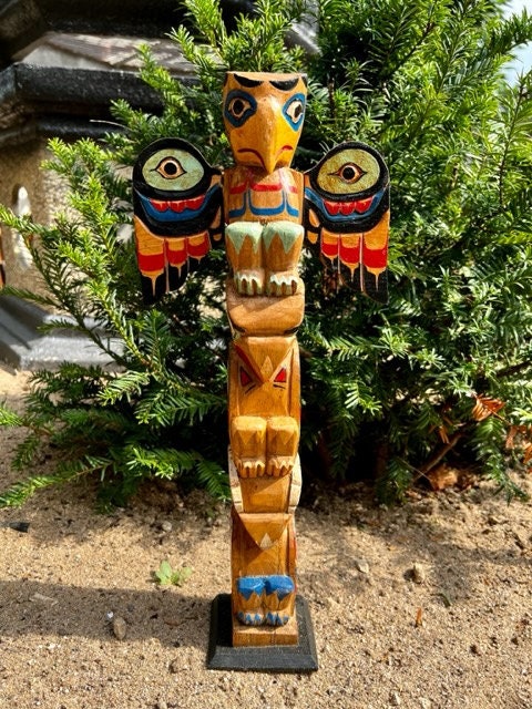 Totem Pole Wooden Decoration 0.41 Meters Totem Pole, Martial Pole ...