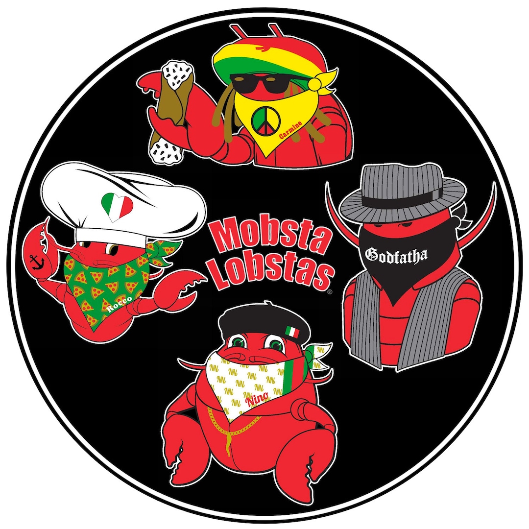 Mobsta Lobstas Sticker 4 Characters Funny Rhode Island Gift - Etsy