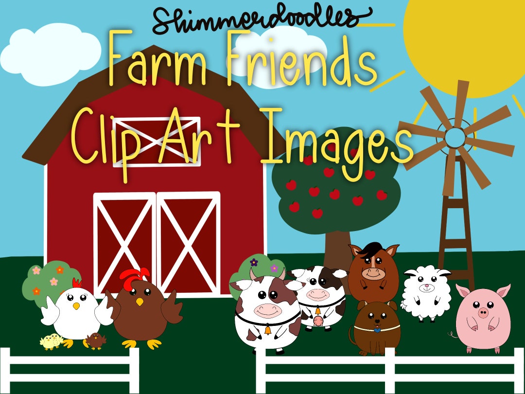 20 Farm Friends Clip Art Image Files - Simmerdoodles - Etsy